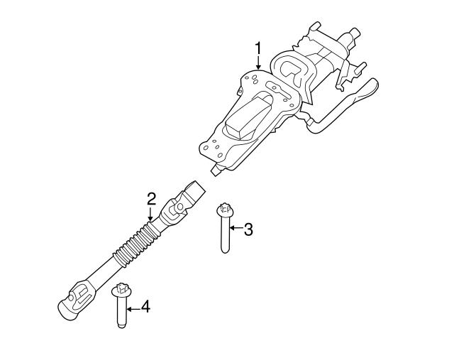 Genuine Mini 32306865252 Steering Shaft; Lower