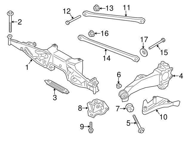 Genuine Mini 33326890189 Suspension Control Arm Cover; Rear Left ...