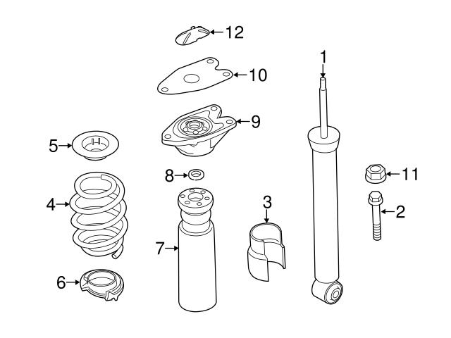 Genuine Mini 33526862711 Shock Absorber; Left, Right, Rear