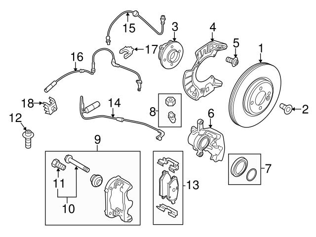 Genuine Mini 34119804730 Brake Caliper; Front Right
