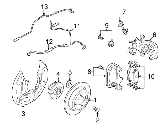 Genuine Mini 34216860557 Brake Caliper; Rear Left