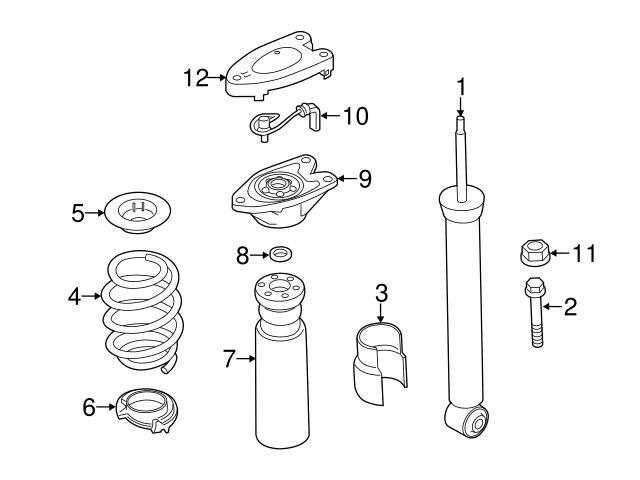 Genuine Mini 37106864762 Shock Absorber; Rear Left or Right | 37106854796