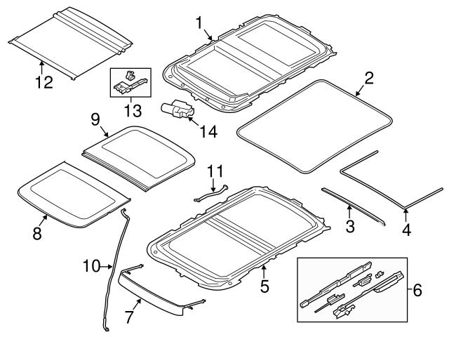 Genuine Mini 41007287758 Sunroof Drain Hose; Front