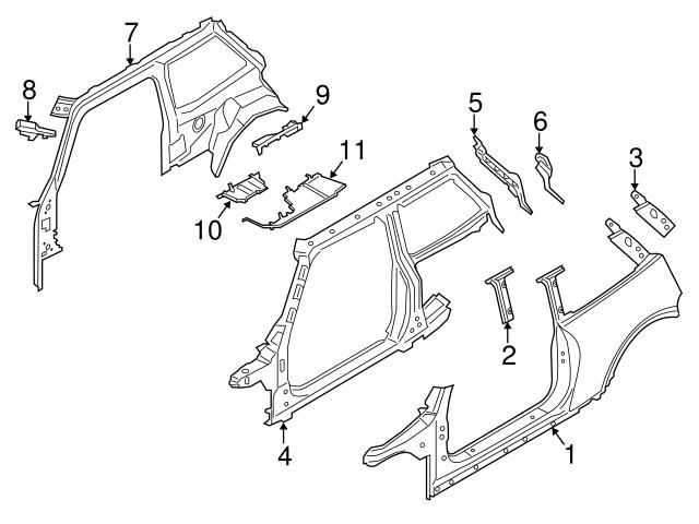 Genuine Mini 41007407715 C Pillar Trim Panel Insert; Left, Left Inner