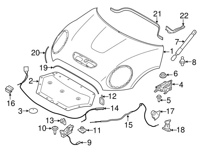 Genuine Mini 41008499868 Hood - Mini | 41007374519