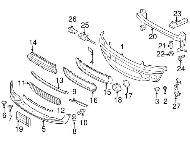 Genuine Mini 51117268752 Grille Molding; Front