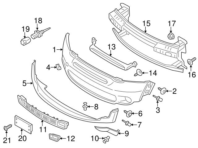 Genuine Mini 51119803942 Bumper Trim Cover; Right