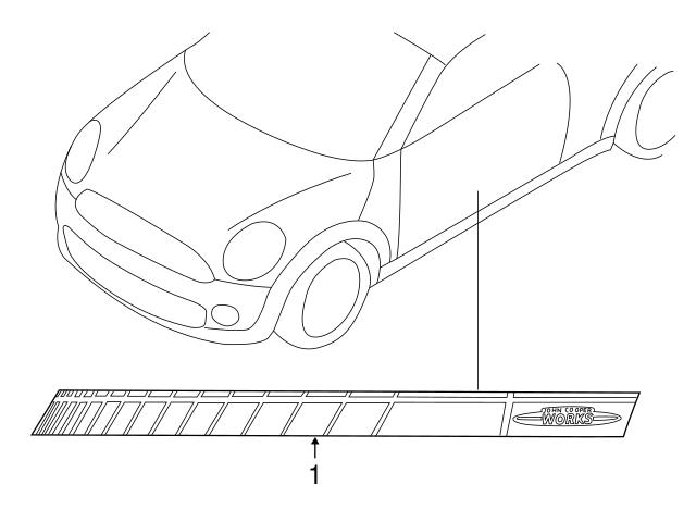 Genuine Mini 51142232635 Exterior Decal