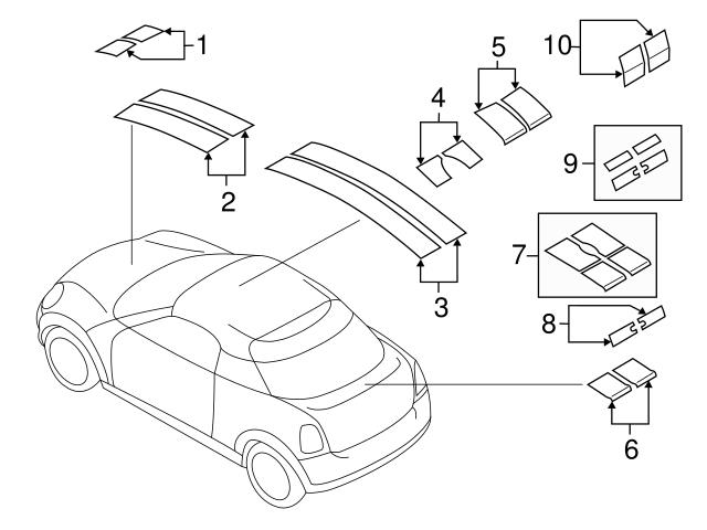 Genuine Mini 51132754240 Trunk Lid Handle - Mini