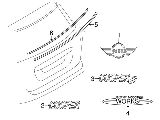 Genuine Mini 51132754240 Trunk Lid Handle - Mini