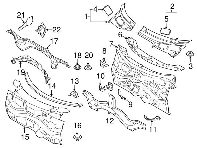Genuine Mini 51719802865 Cowl Cover Cap; Left - Mini