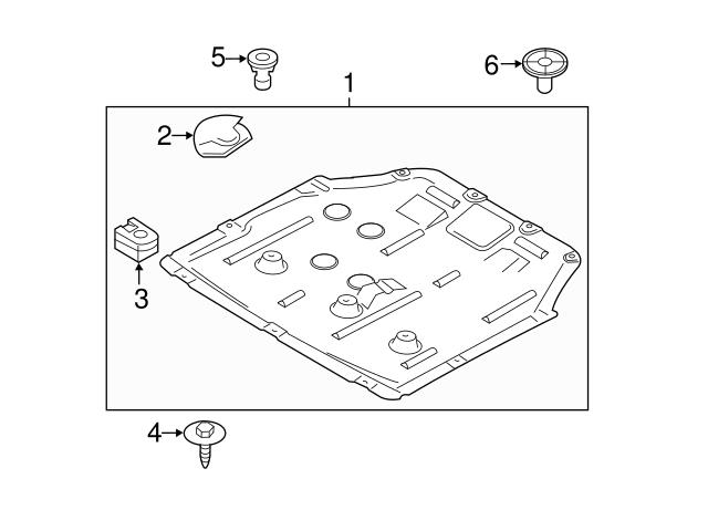 Genuine Mini 51757343141 Powertrain Skid Plate; Front - Mini ...