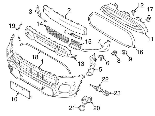 Genuine Mini 51767300559 Hood Seal; Front - Mini