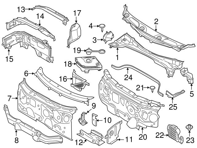 Genuine Mini 51767388095 Hood Seal; Left Outer - Mini