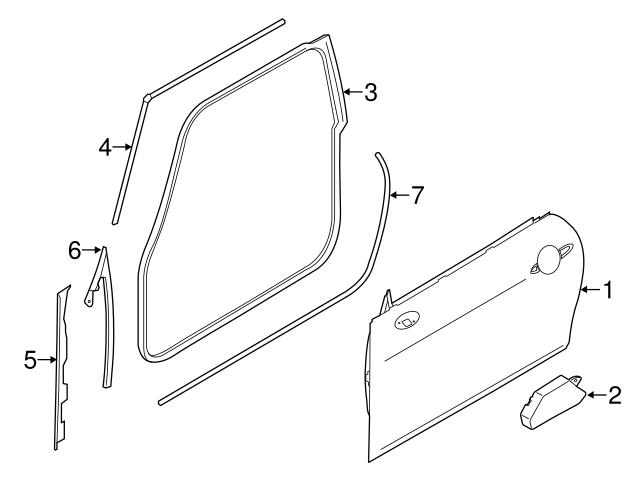 Genuine Mini 51767408450 Door Seal; Right, Front Right Inner - Mini ...