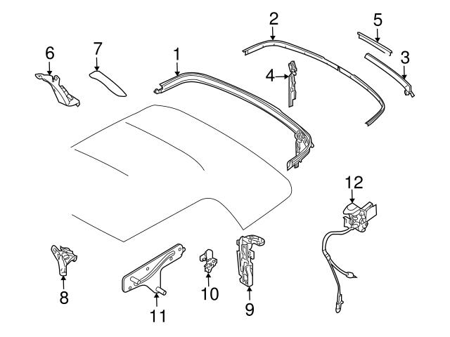 Genuine Mini 54342758115 Convertible Top Seal - Mini