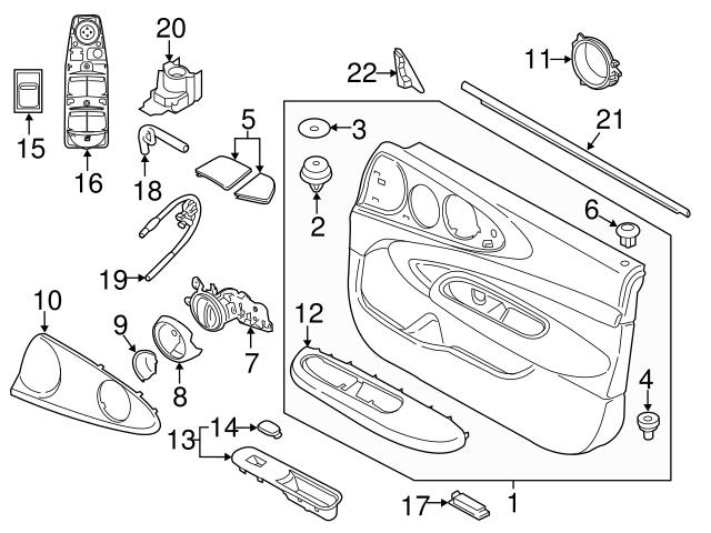 Genuine Mini 61319354858 Power Window Switch; Left - Mini