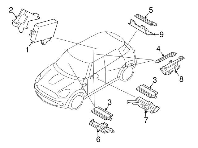 Genuine Mini 61353451733 Keyless Entry Module - Mini | 61353448466 ...