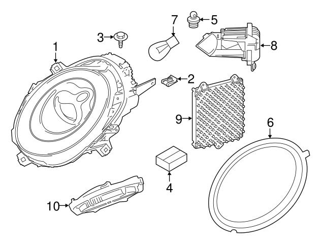 Genuine Mini 63117366377 Headlight Switch Light Bulb; Left - Mini