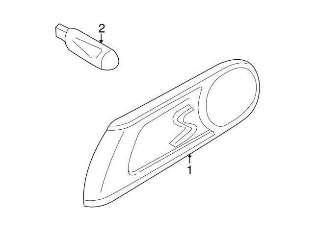 Genuine Mini 63137260204 Turn Signal Light Assembly; Front Right - Mini