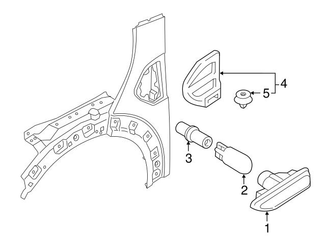 Genuine Mini 63137406369 Turn Signal Light Assembly; Left - Mini