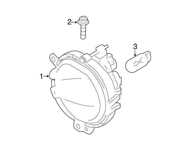 Genuine Mini 63177329172 Fog Light; Front Right - Mini