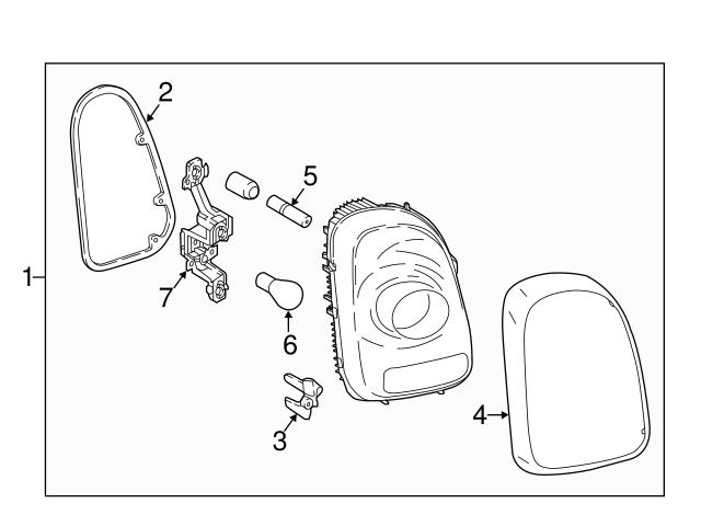 Genuine Mini 63217385428 Tail Light Bezel; Right - Mini