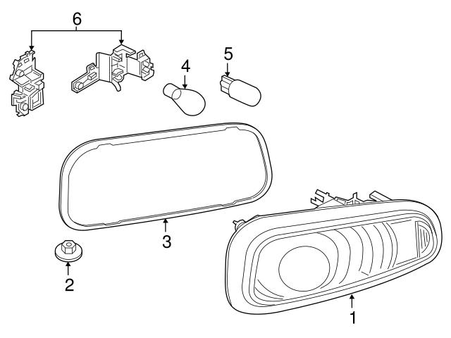 Genuine Mini 63217447490 Tail Lamp Socket; Right - Mini