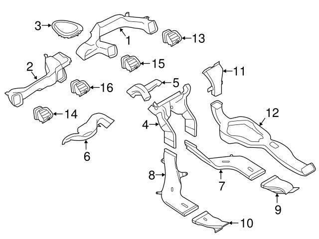 Genuine Mini 64229305682 Dashboard Air Vent; Right - Mini