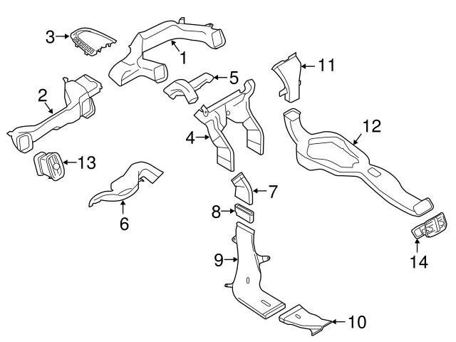 Genuine Mini 64229332764 Dashboard Air Vent - Mini