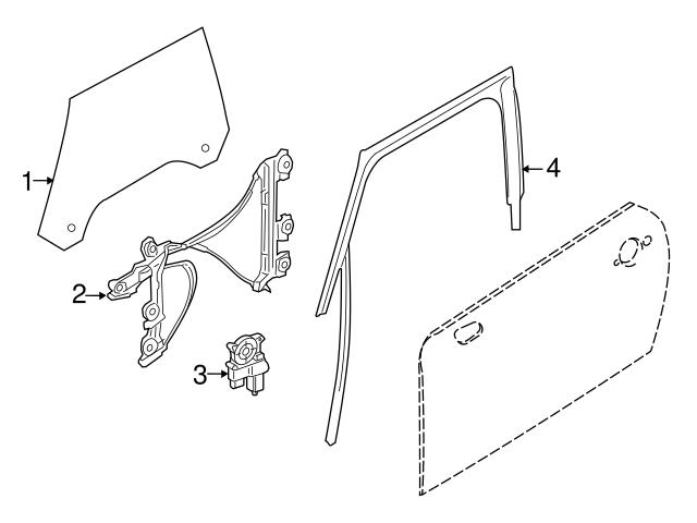 Genuine Mini 67627405702 Power Window Motor; Right - Mini