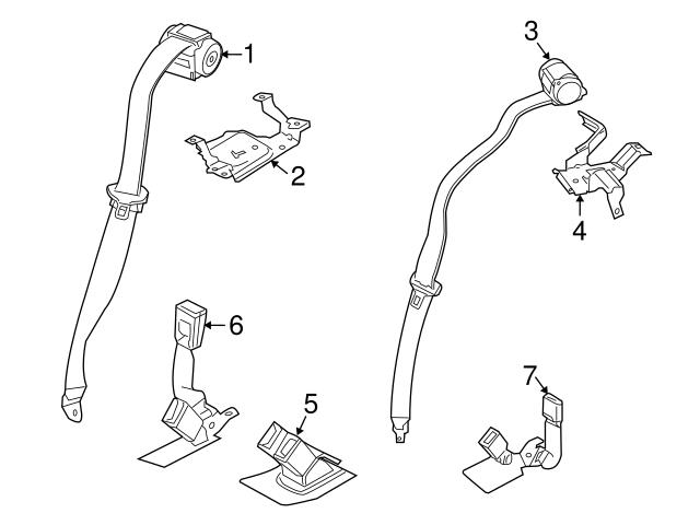 Genuine Mini 72117161949 Seat Belt Lap and Shoulder Belt; Left, Right ...