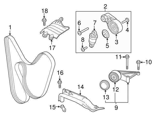 Genuine Porsche 0PB145201 Belt Tensioner Assembly - Porsche | 9A210201600