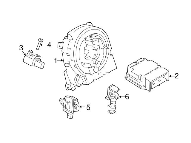Genuine Porsche 4H0955557 Impact Sensor; Left Front, Right Front ...