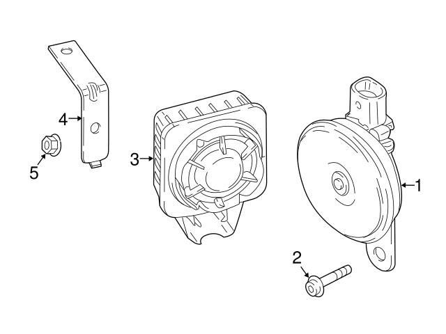 Genuine Porsche 5Q0951605A Anti-Theft Alarm Siren - Audi, Porsche, VW ...