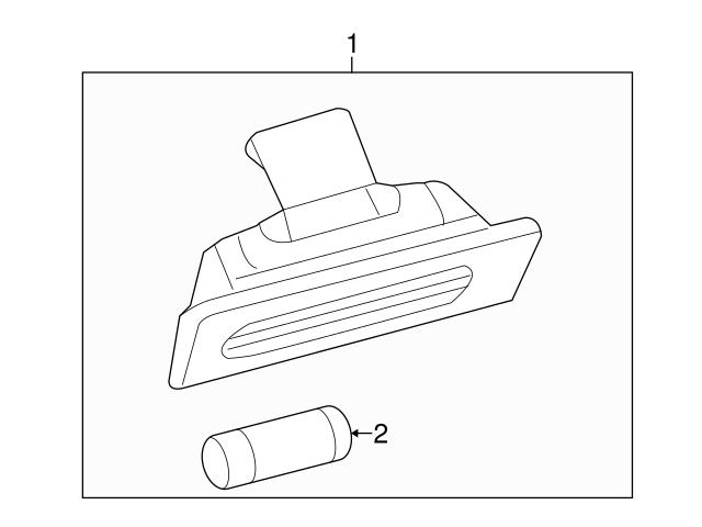 Genuine Porsche 7PP943021 License Lamp Assembly; Left, Right - Porsche