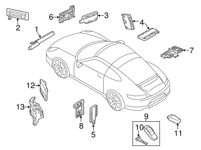 Genuine Porsche 7PP962132 Keyless Entry Antenna - Porsche