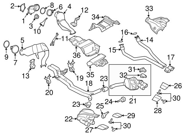 Genuine Porsche 8K0253144E Exhaust System Hanger Bracket; Right Upper ...