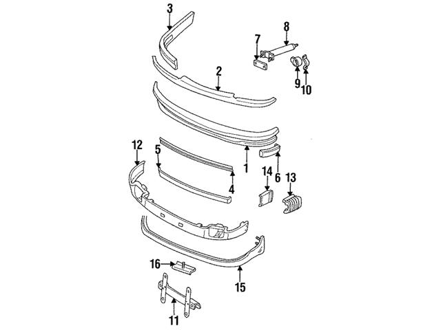Genuine Porsche 91150546300 Bumper Face Bar Bracket; Outer - Porsche