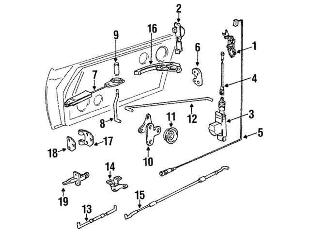Genuine Porsche 91153170702 Door Lock Operating Rod; Left - Porsche