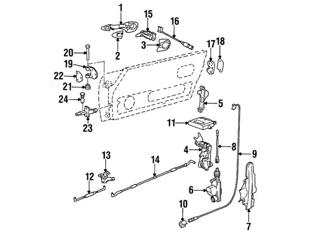 Genuine Porsche 91153733500 Door Lock Rod Cover; Left - Porsche