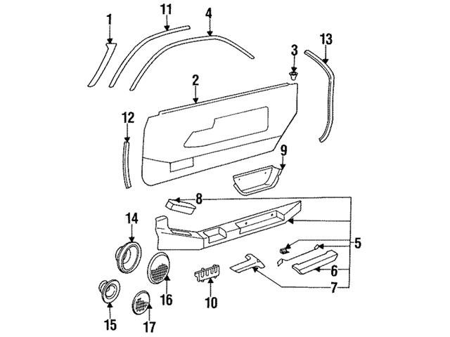 Genuine Porsche 92855557902 Door Seal; Left Front, Left Lower, Left ...