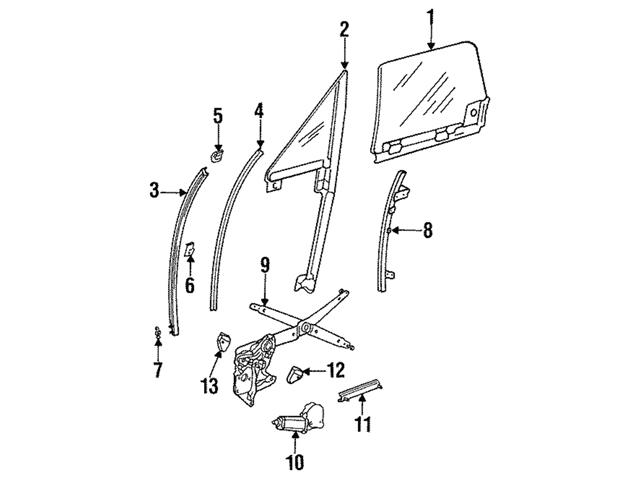 Genuine Porsche 94153153010 Window Channel - Porsche