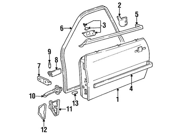 Genuine Porsche 94153709110 Door Seal; Left Lower - Porsche | 94153709510