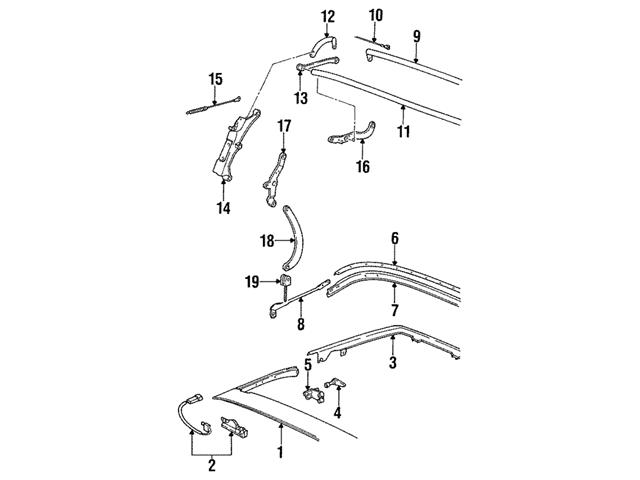 Genuine Porsche 94156503110 Convertible Top Push Rod Pivot Lever; Left ...