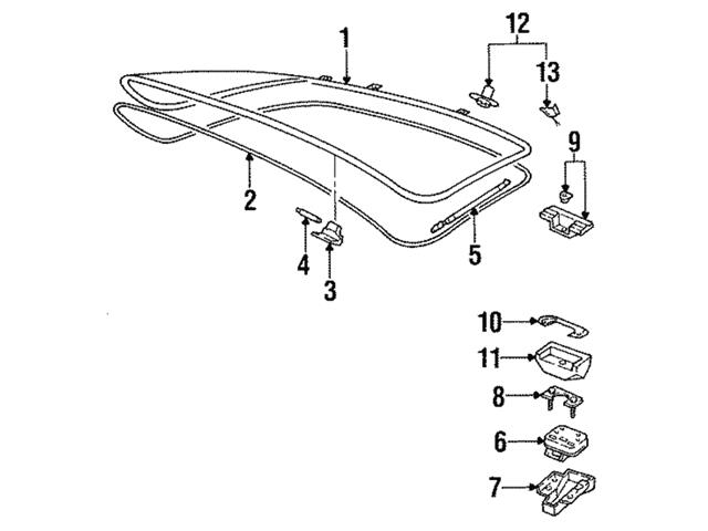 Genuine Porsche 94451236502 Deck Lid Latch Cover; Left Lower - Porsche ...
