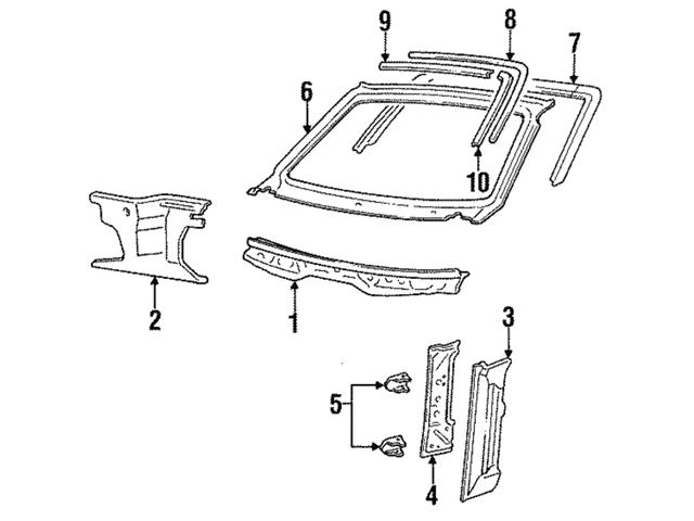 Genuine Porsche 94455954303 Door Seal - Porsche | 94455954302