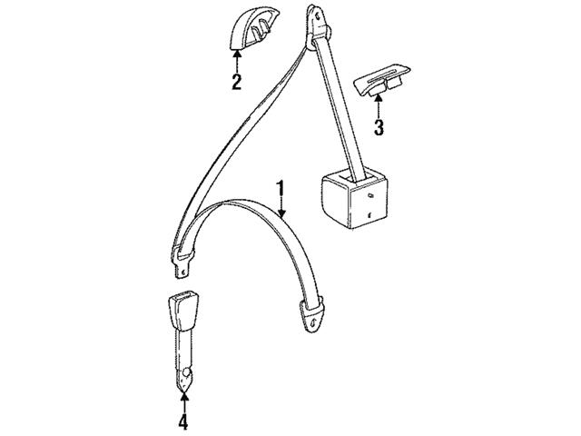 Genuine Porsche 9448031410070B Seat Belt Anchor Plate Cover; Left ...