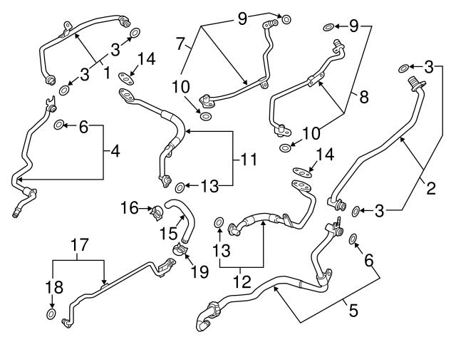Genuine Porsche 94610726061 Intercooler Hose/Line - Porsche