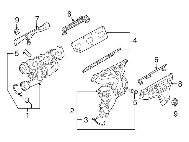 Genuine Porsche 94611118175 Exhaust Manifold Gasket; Left, Right - Porsche